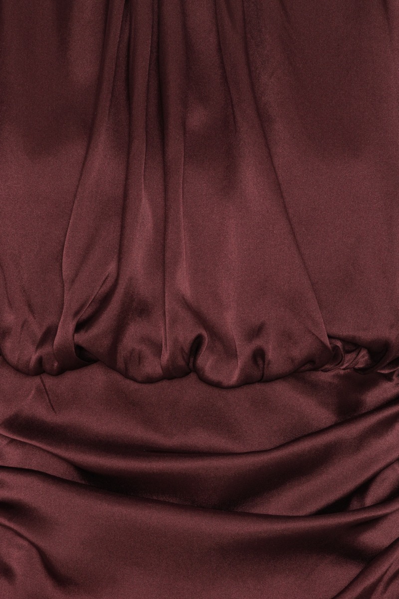 maroon silk top
