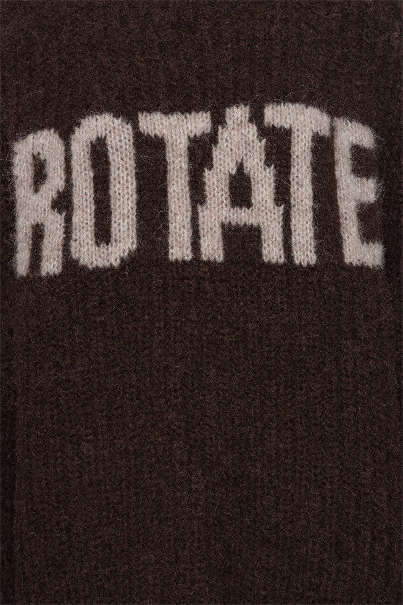 Knitted Logo Sweater Dark Brown - ROTATE Birger Christensen