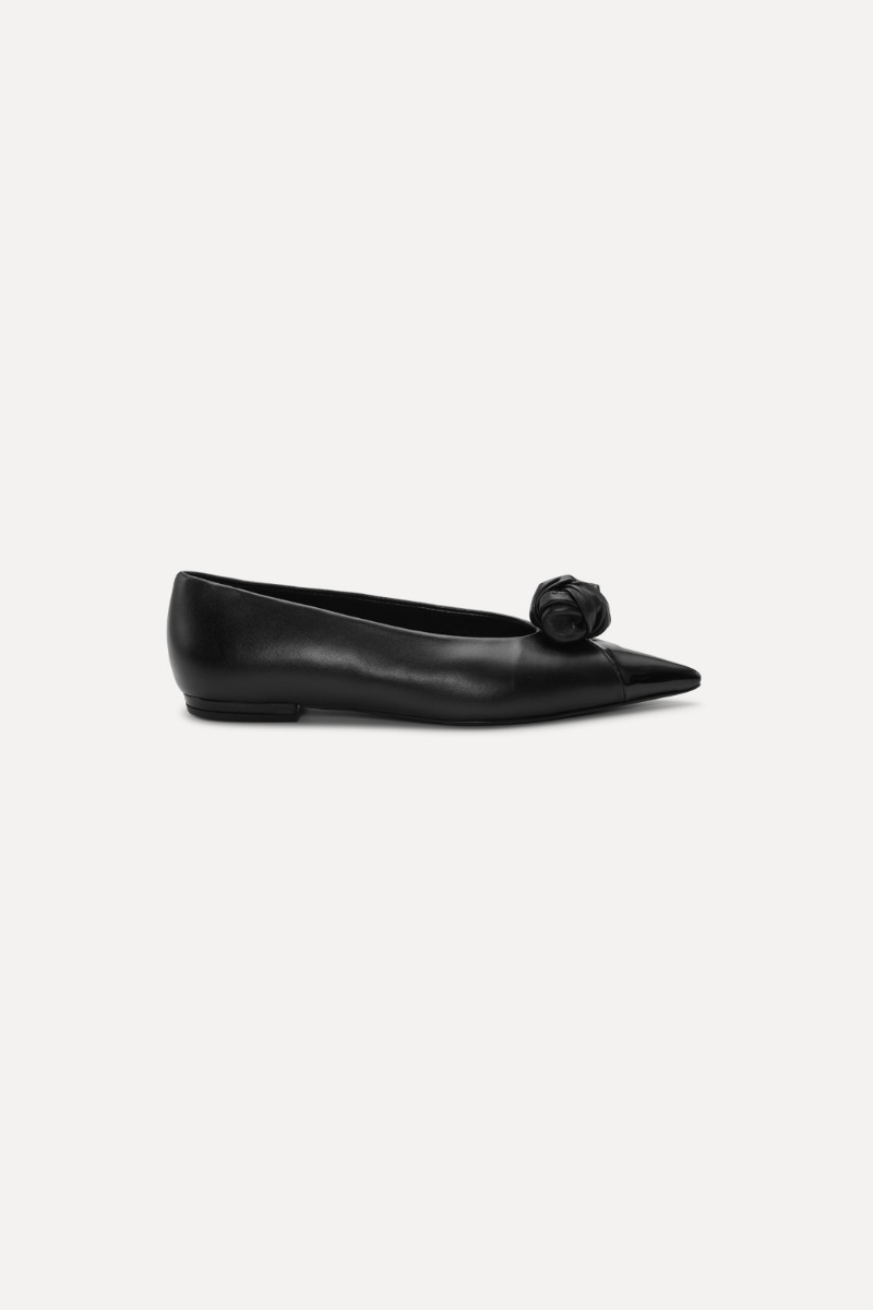 Leather Knot Ballerina Black - ROTATE Birger Christensen