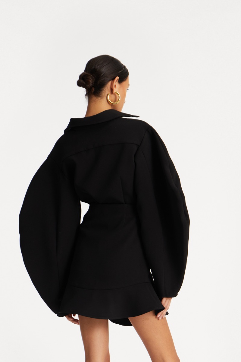 Suiting Fitted Shirt Black - ROTATE Birger Christensen